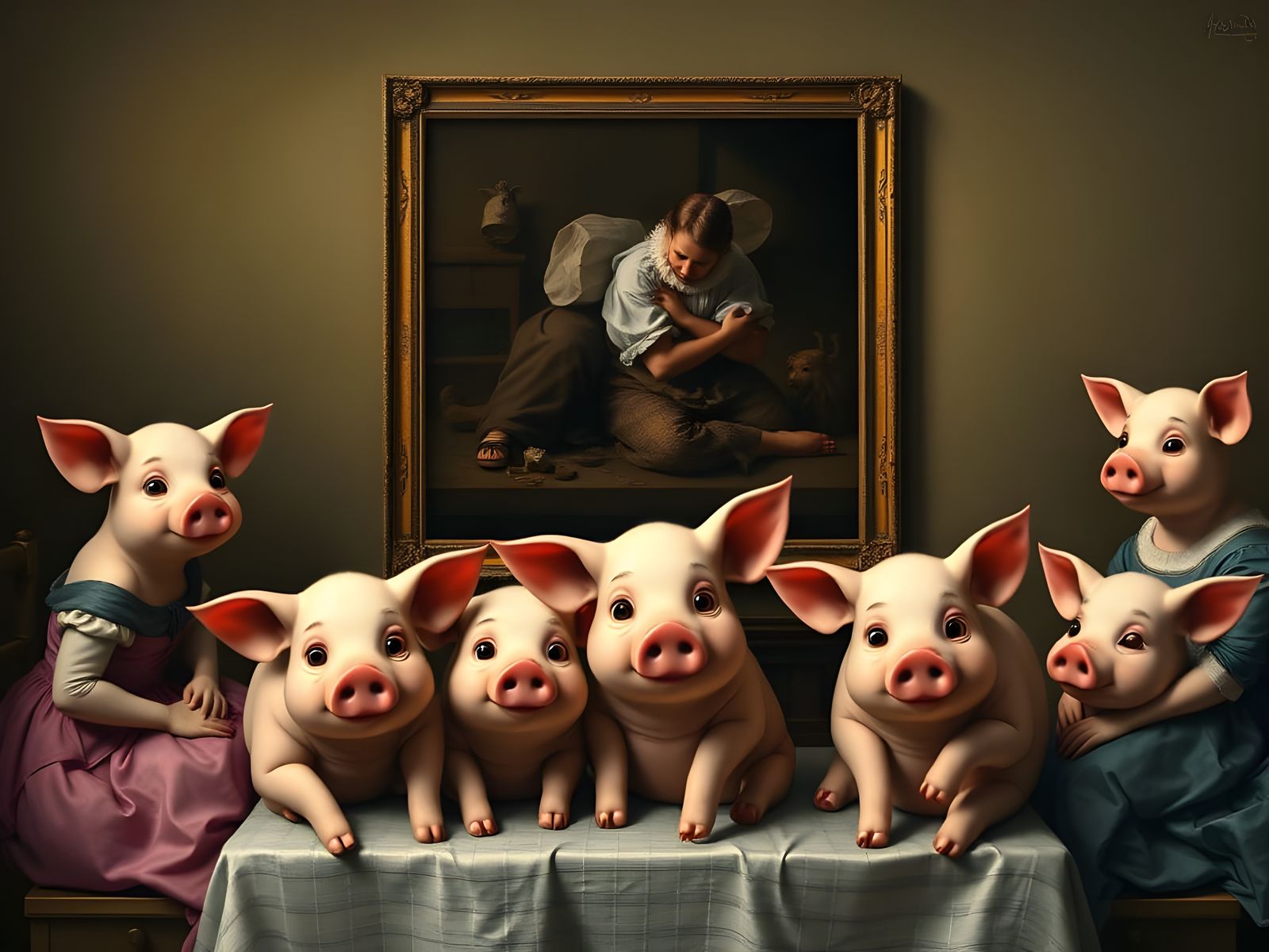 Piglets - Whimsical Pigs in Royal Attire