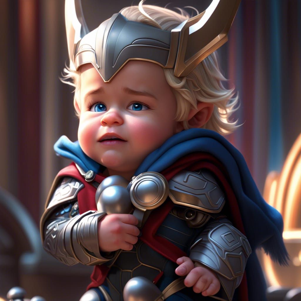 baby thor - AI Generated Artwork - NightCafe Creator