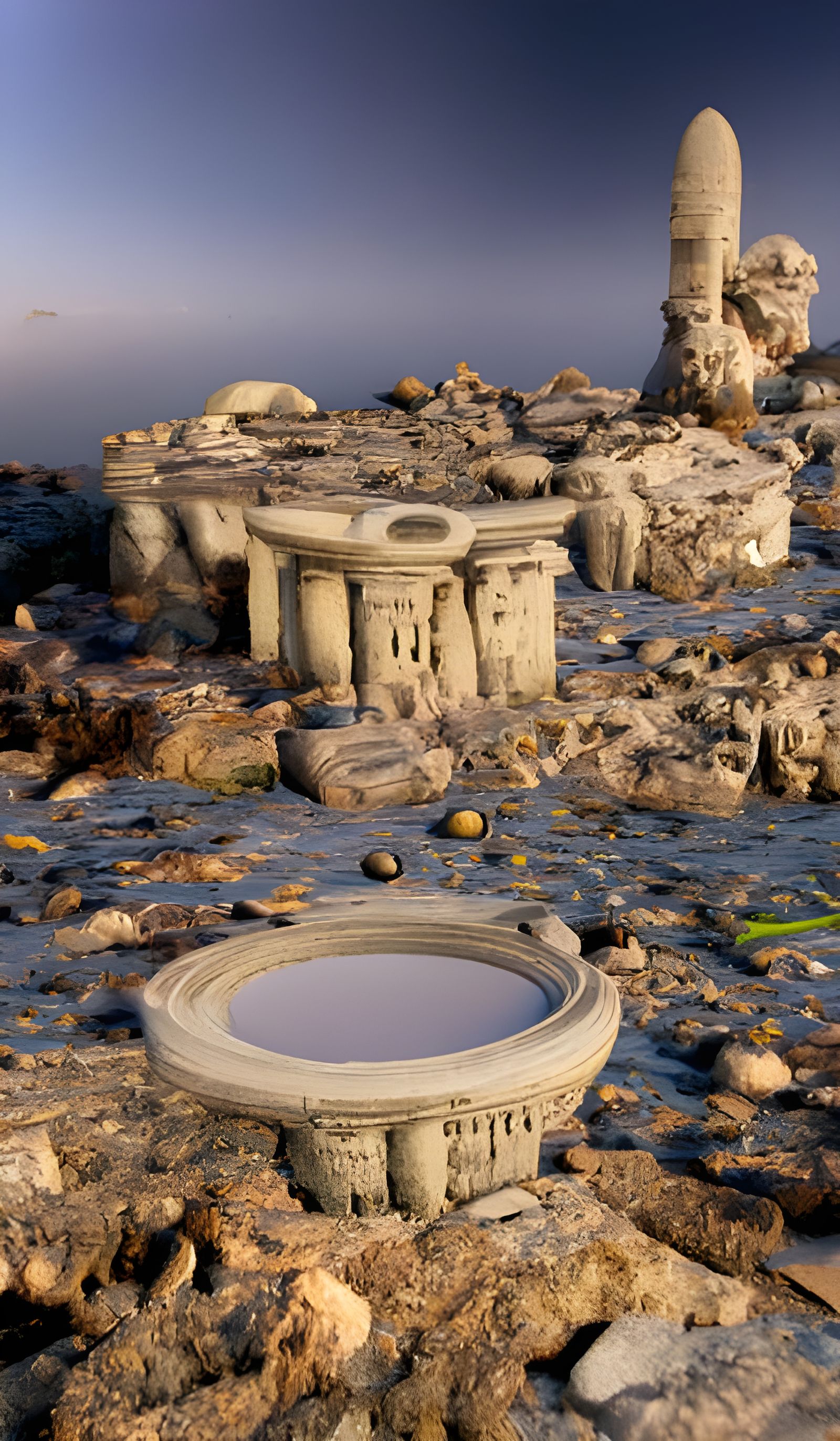 Alien Ruins 11 - AI Generated Artwork - NightCafe Creator