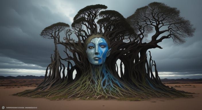 Surreal Masterpiece: Fragmented Woman in Desolate ... - AI Art