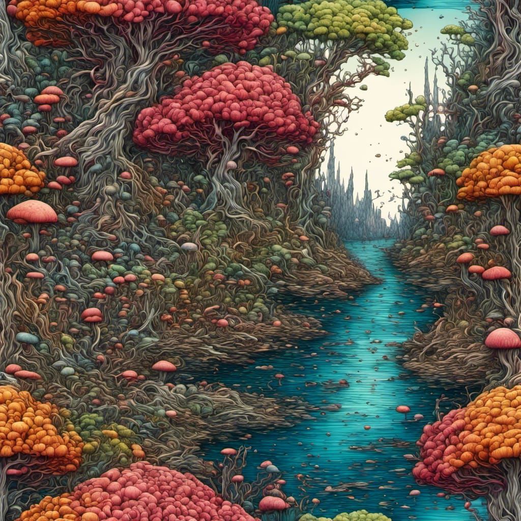Fungi Land - AI Generated Artwork - NightCafe Creator