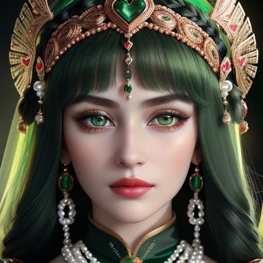 Emerald Lady - AI Generated Artwork - NightCafe Creator