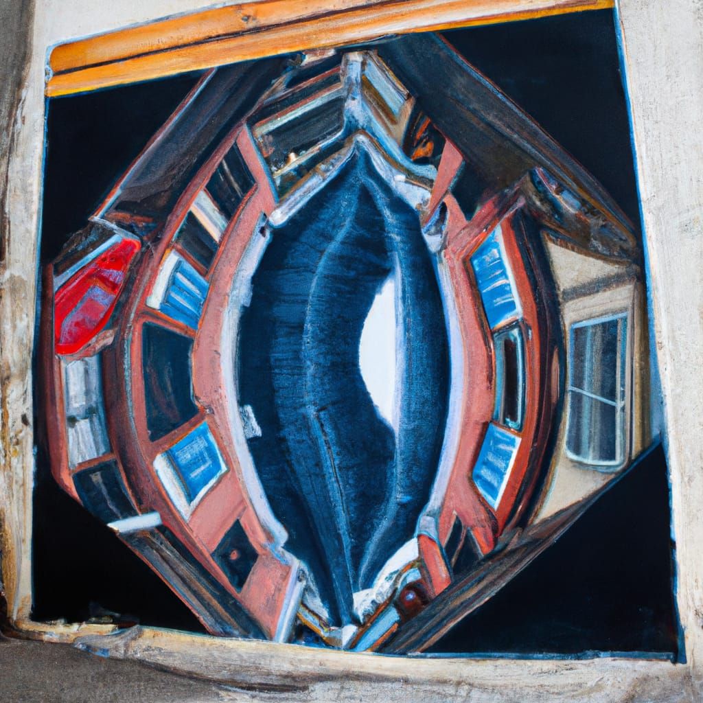 A captivating street art piece showcases an optical illusion of a ...