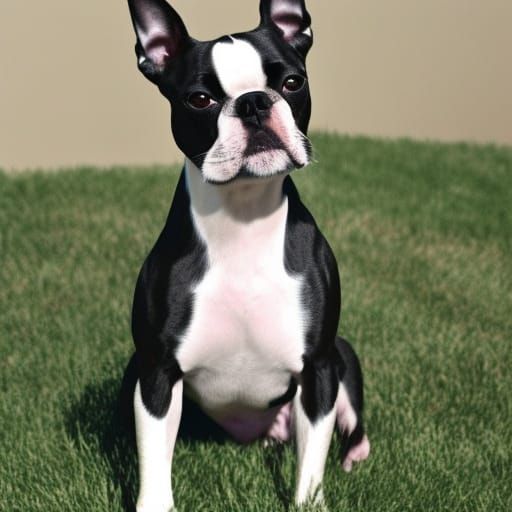 Boston Terrier with perfect markings, black dot on his head - AI ...
