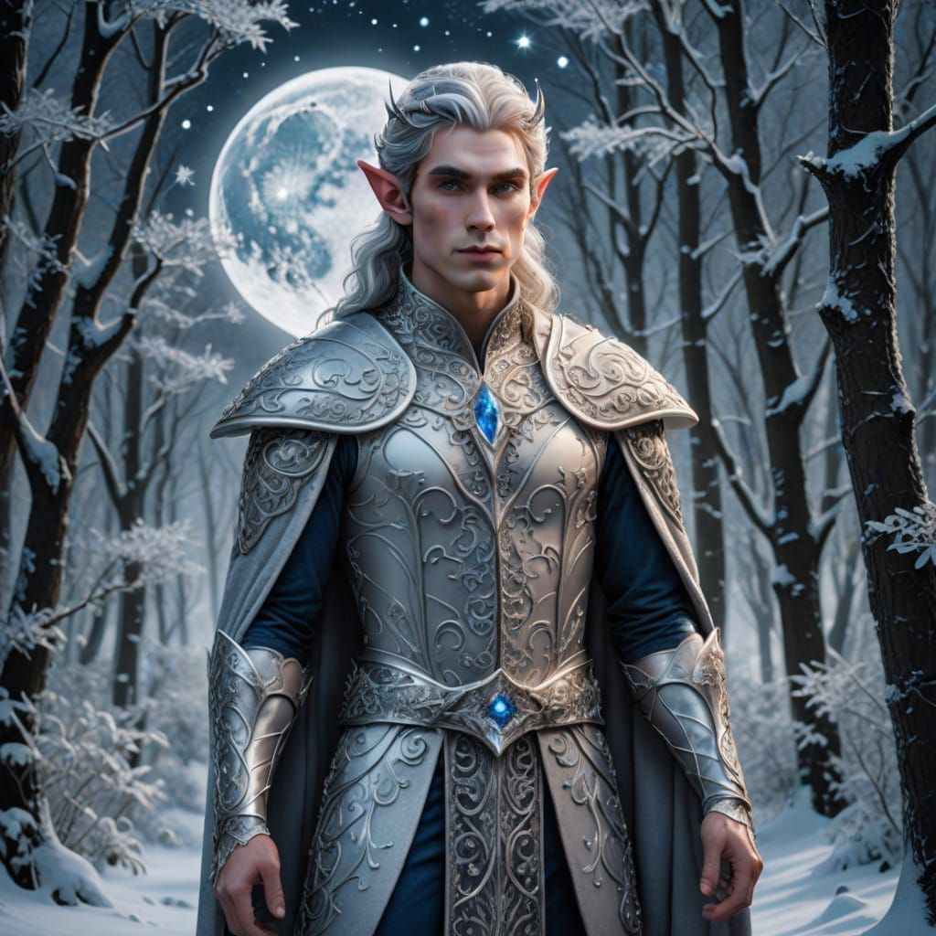 Majestic elf prince - Majestic Elf Prince in Winter Wonderla...