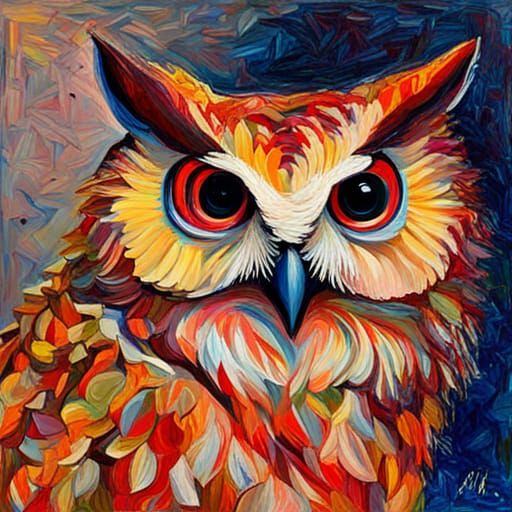 life is a recursive oxymoron, says the owl - AI Generated Artwork - NightCafe Creator