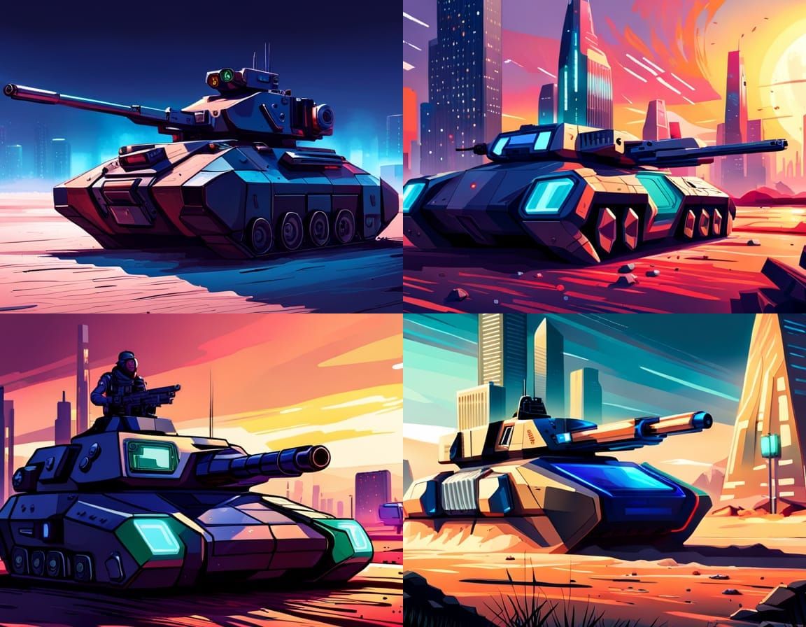 Future tank concepts - AI Generated Artwork - NightCafe Creator