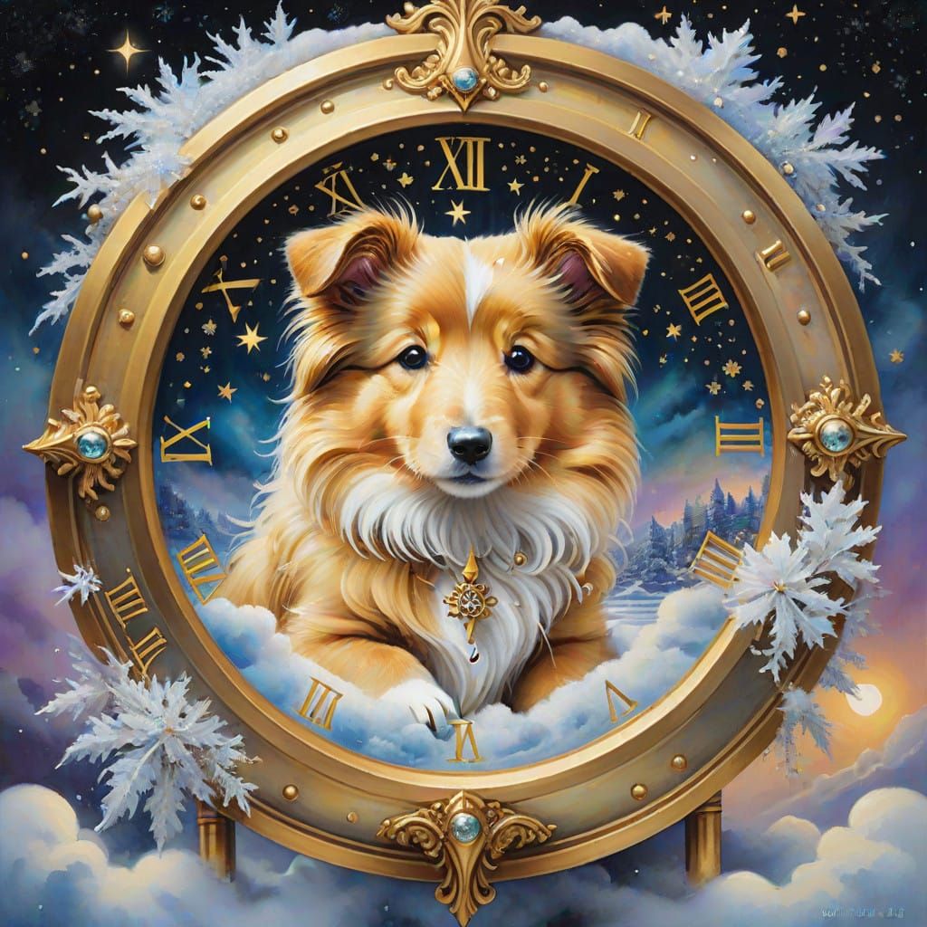 Sheltie Clock Face - Sheltie Clock Face