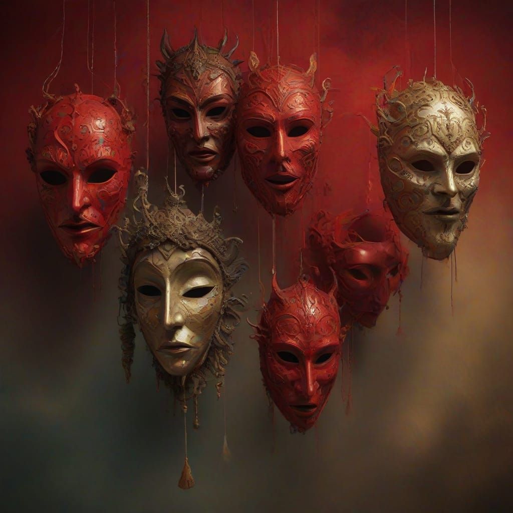 a collection of otherworldly masks - Ethereal Masks from Dis...