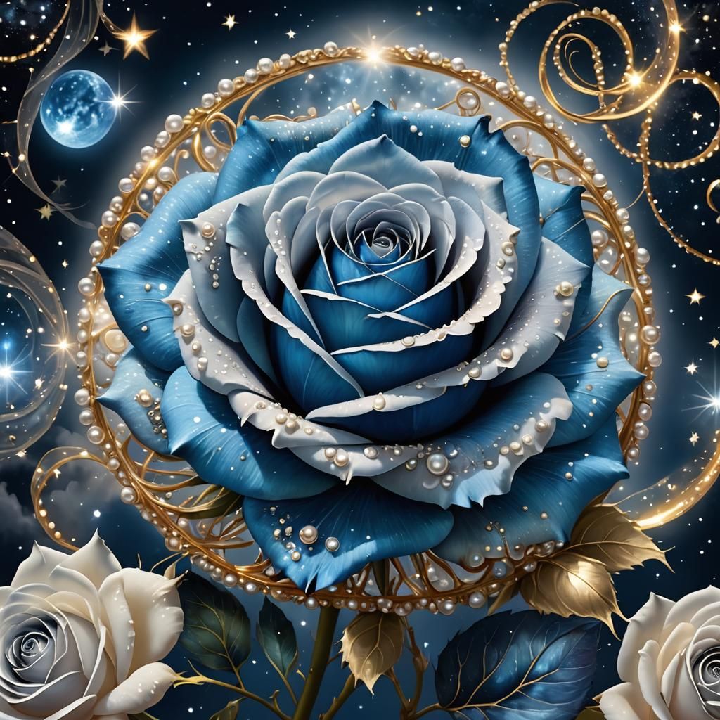 beautiful glorious bright Blue Rose - AI Generated Artwork - NightCafe ...