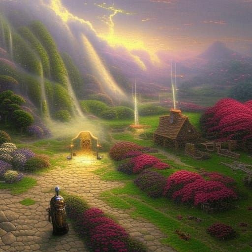 Secret village - AI Generated Artwork - NightCafe Creator