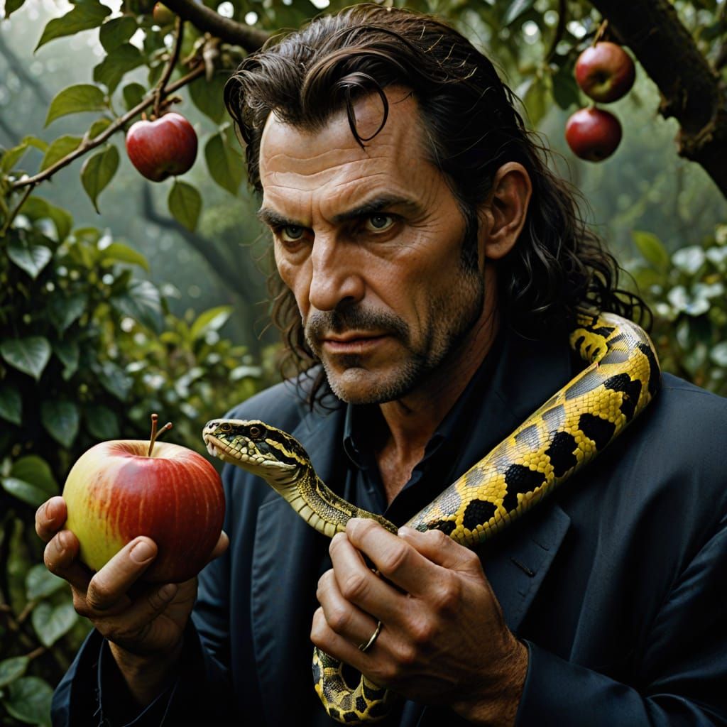 Garden of Eden - Satan Tempts Eve in the Garden of Eden