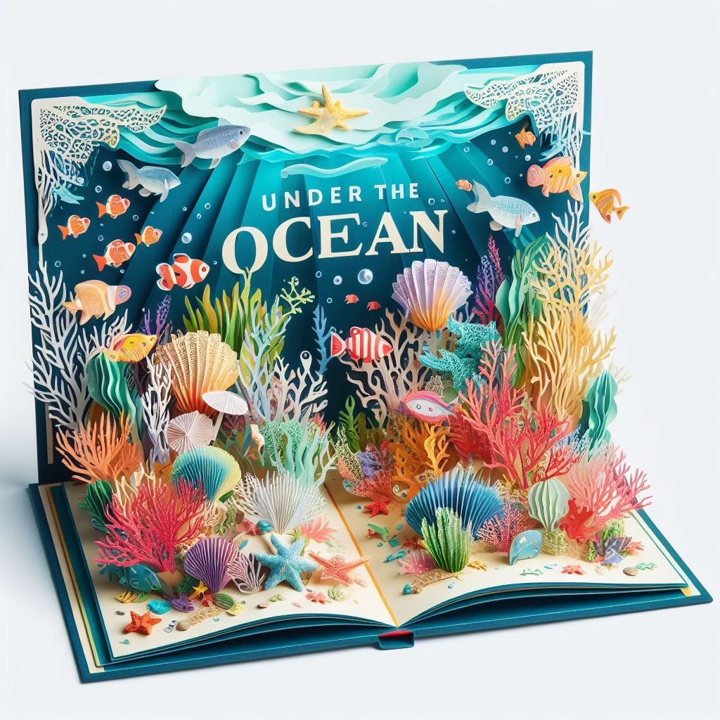 Pop Up Books Under the Ocean - AI Generated Artwork - NightCafe Creator
