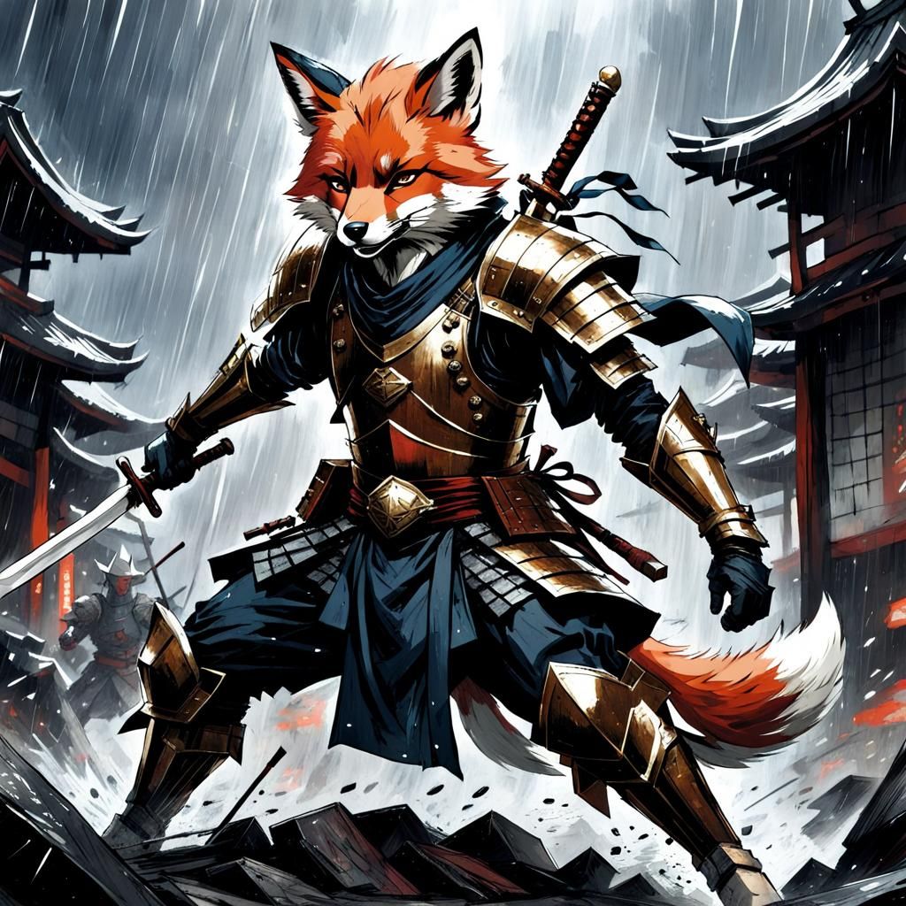 Samurai Fox - AI Generated Artwork - NightCafe Creator