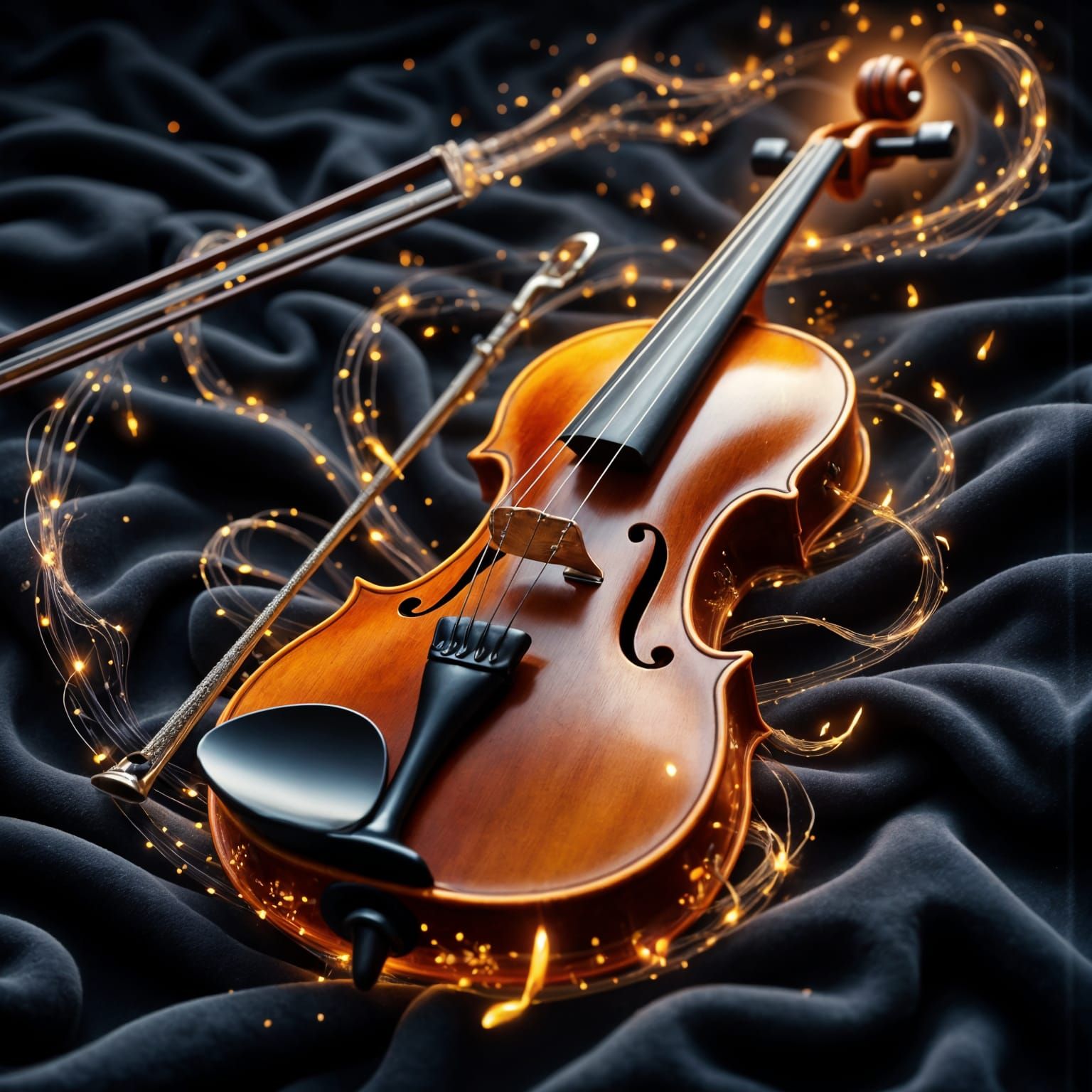 The Master's Violin - Ethereal Violin in Hyper-Realistic Cin...