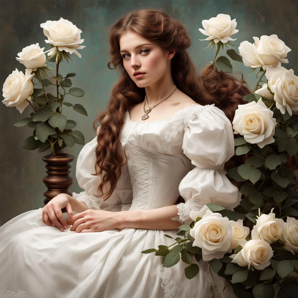 Young victorian woman - AI Generated Artwork - NightCafe Creator