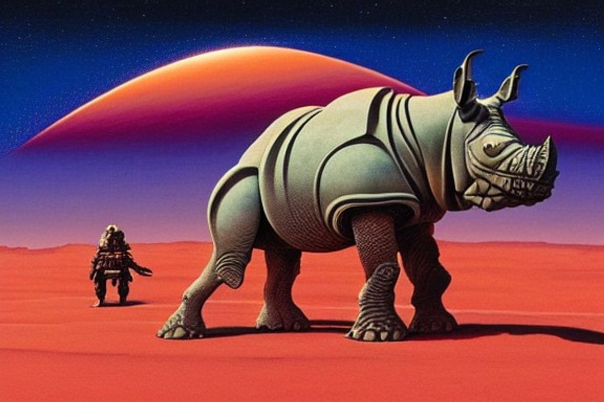 Space Rhino 2 - AI Generated Artwork - NightCafe Creator