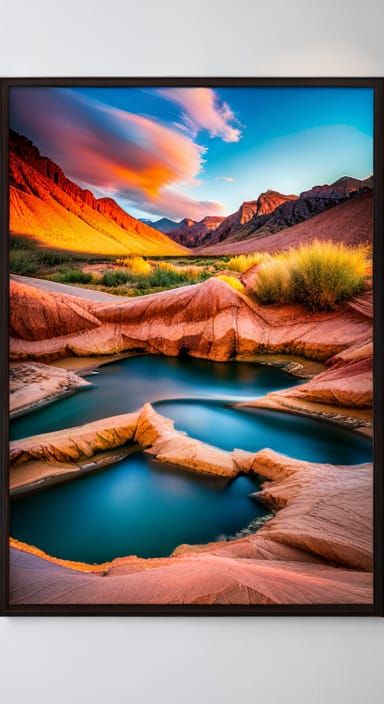 Oasis::0. 4 fairy pools::0. 5 archival fine-art print of stunning high desert sunset::1. 5 ...