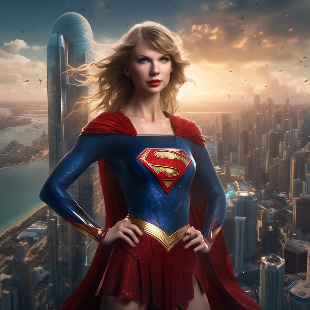 taylor swift as supergirl - AI Generated Artwork - NightCafe Creator