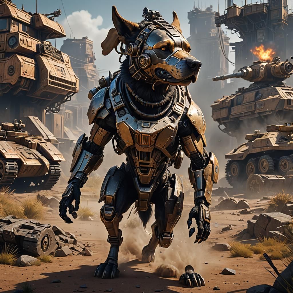 Battle Dog - AI Generated Artwork - NightCafe Creator