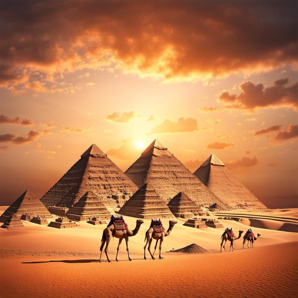 Pyramids - AI Generated Artwork - NightCafe Creator
