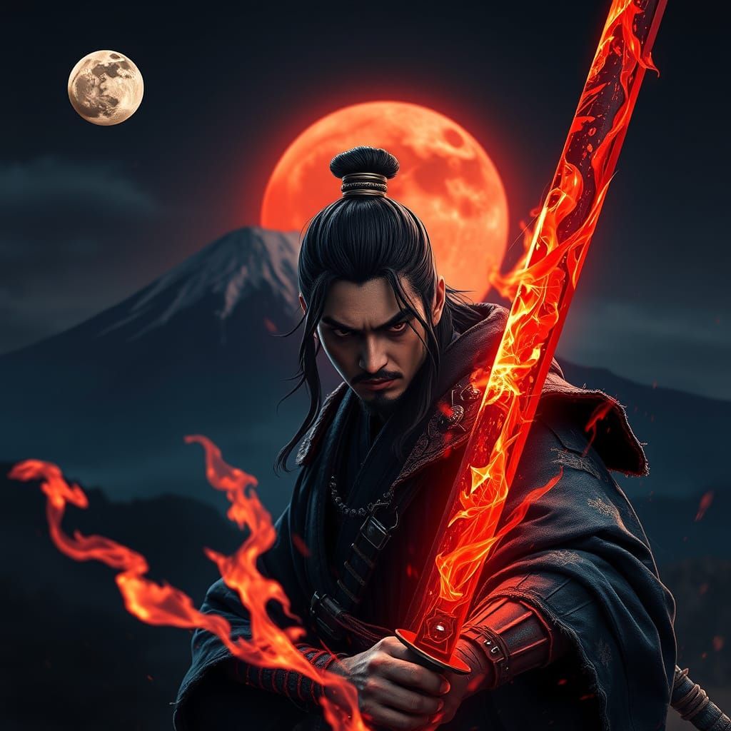 The Ronin - Ronin Warrior Stares Down Fire-Infused Katana Un...
