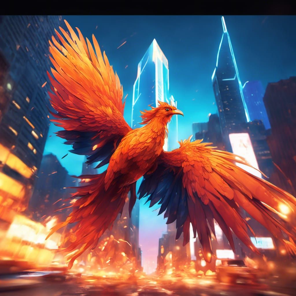 Powerful Phoenix - AI Generated Artwork - NightCafe Creator