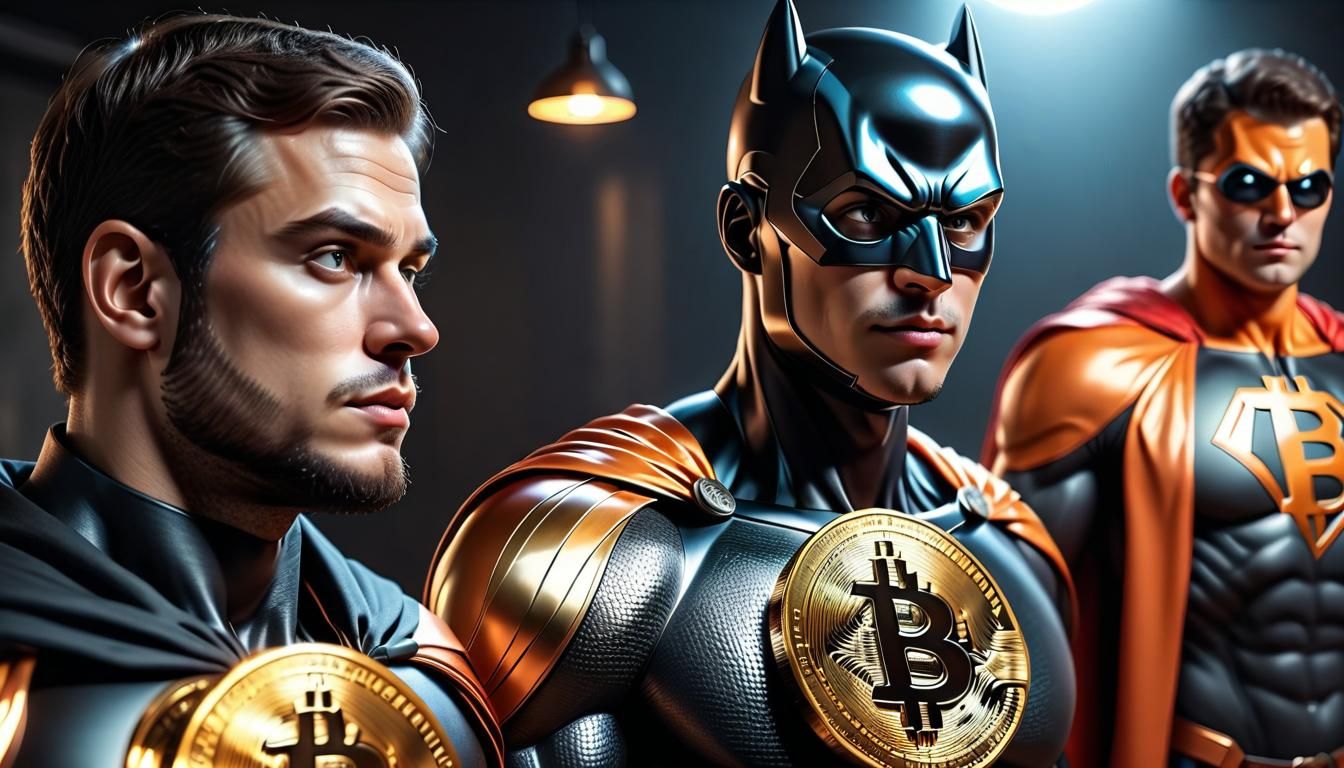 Bitcoin Superheros - AI Generated Artwork - NightCafe Creator