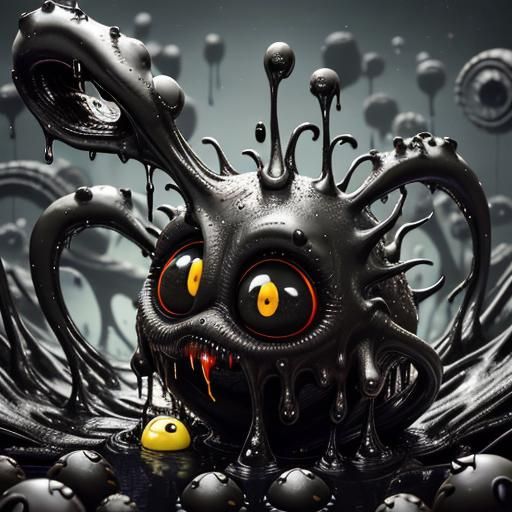 a close up of a very strange looking creature, digital art, by Beeple ...