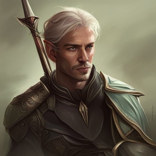 Fantasy elf ranger with portrait - AI Generated Artwork - NightCafe Creator