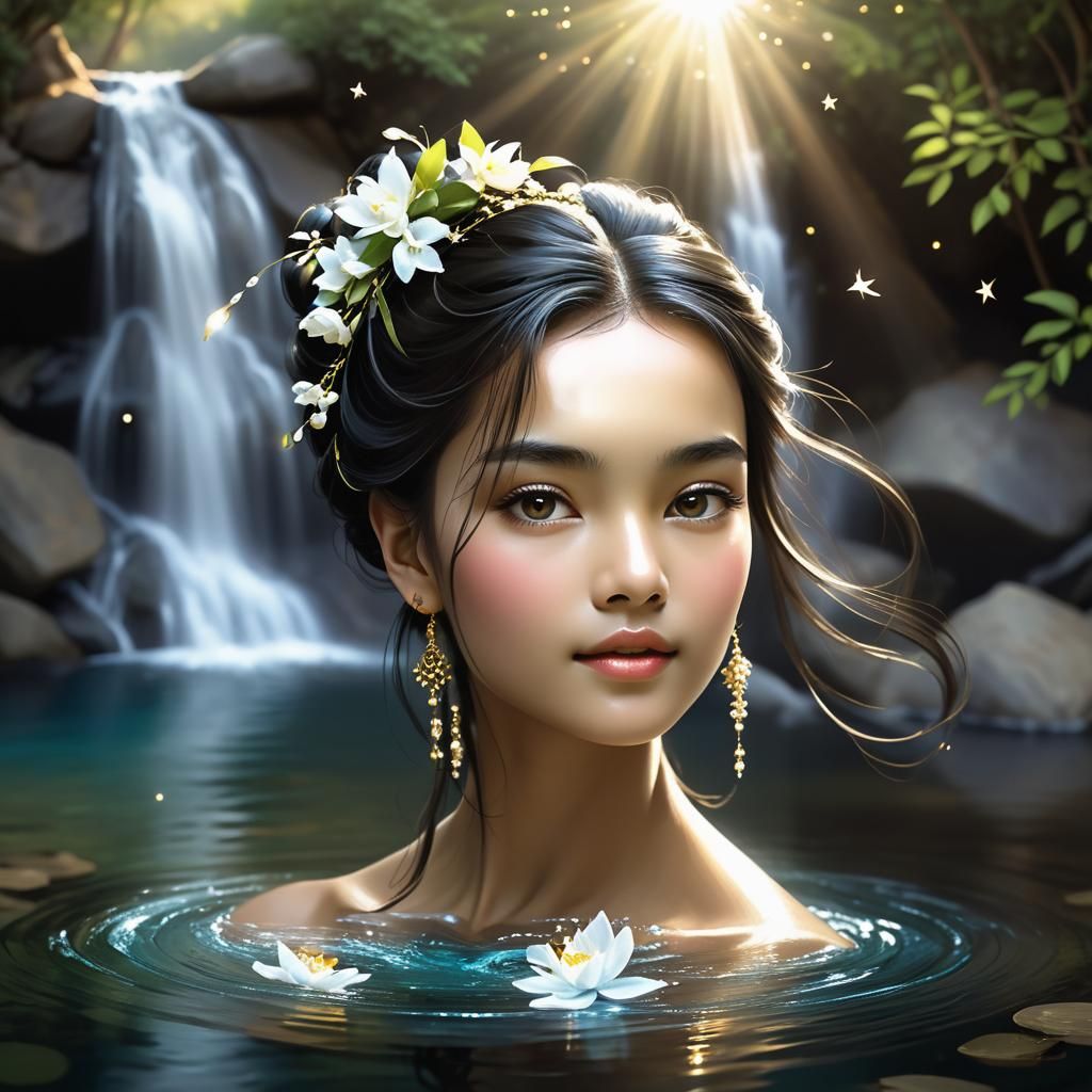 Her presence, an ethereal harmony, she who embodies grace, prosperity ...