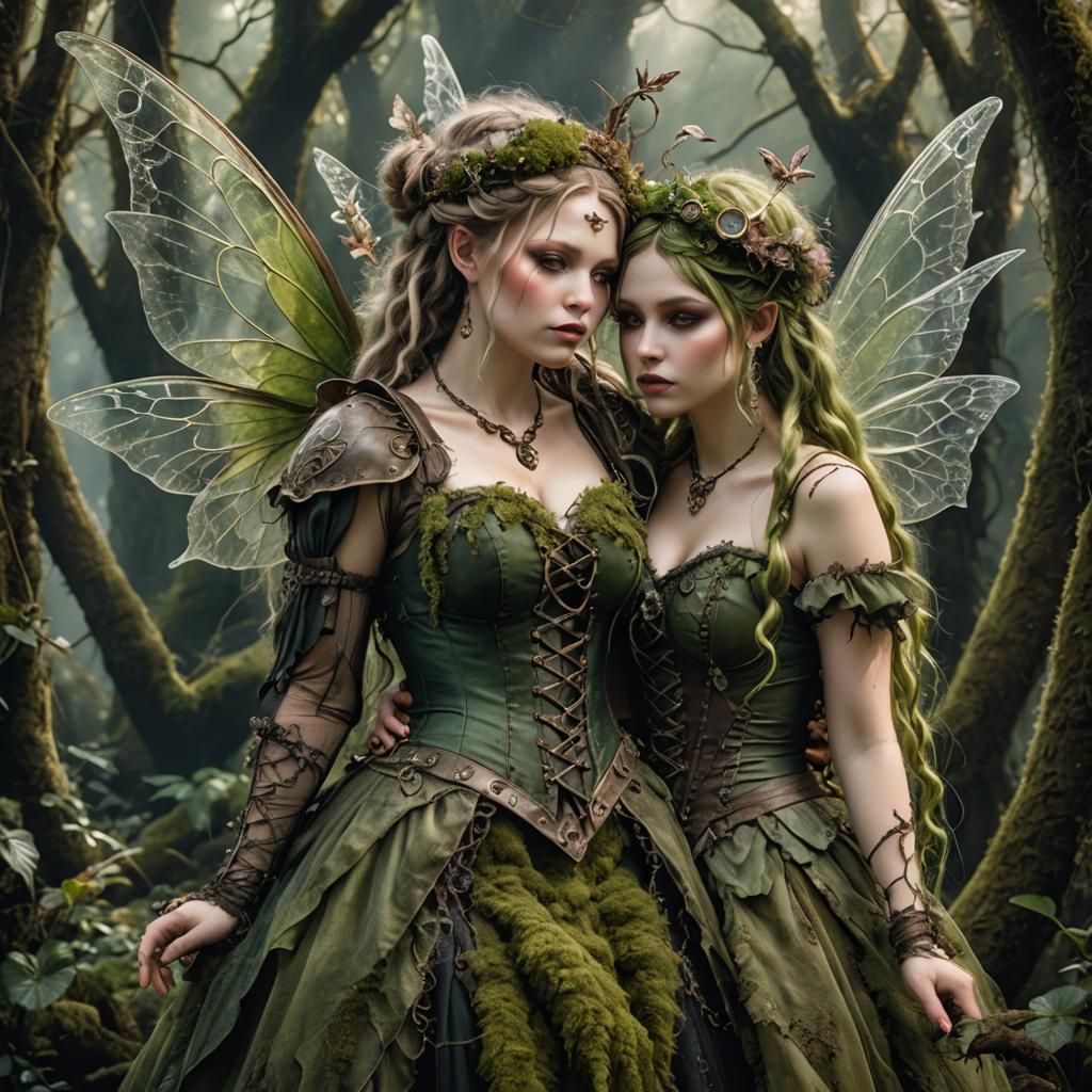 Moss Fairies - AI Generated Artwork - NightCafe Creator