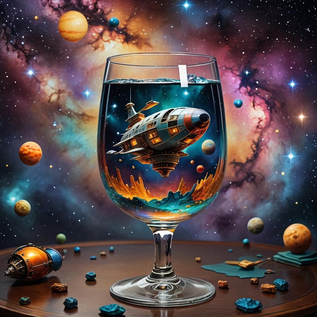 A Drop of Space - AI Generated Artwork - NightCafe Creator