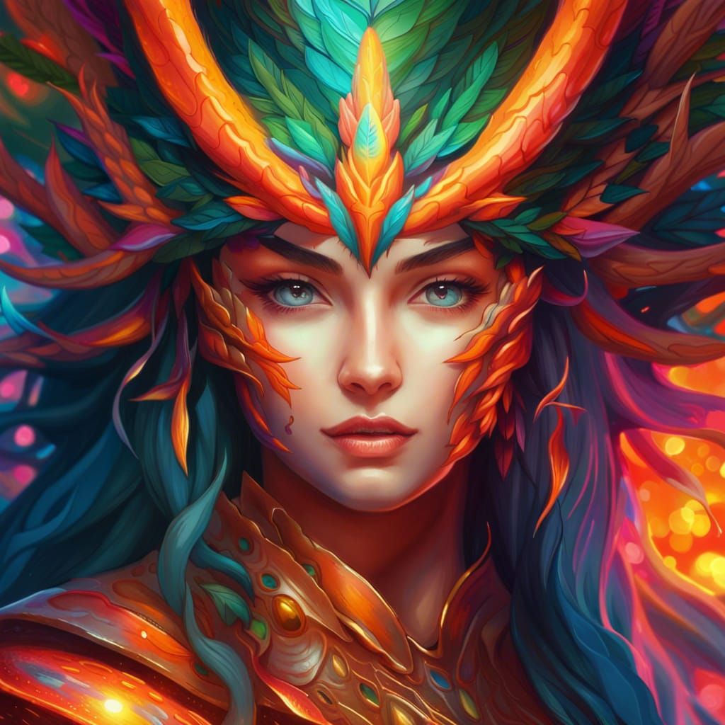 Fire lady : r/nightcafe