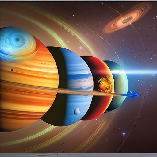 "Inspired by National Geographic show a solar system of planets ...