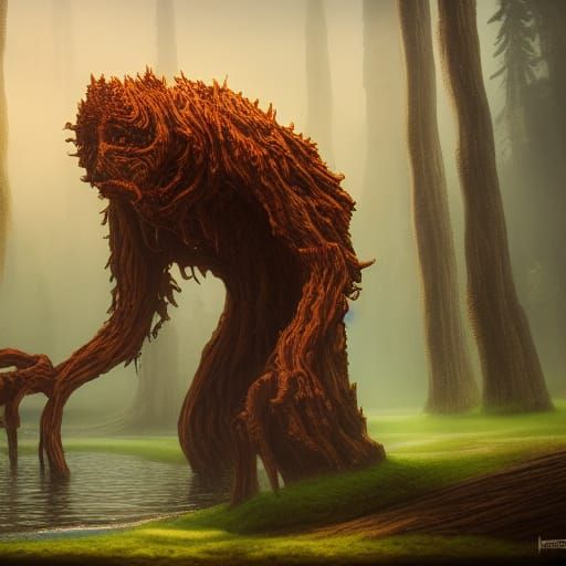 Wood Monster - AI Generated Artwork - NightCafe Creator