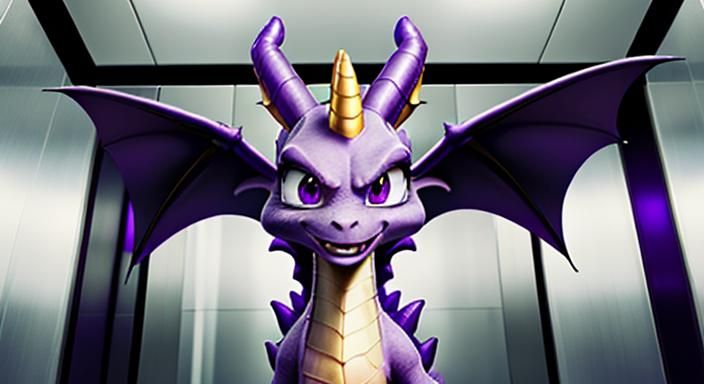 Female spyro the dragon in elevator - AI Generated Artwork - NightCafe ...
