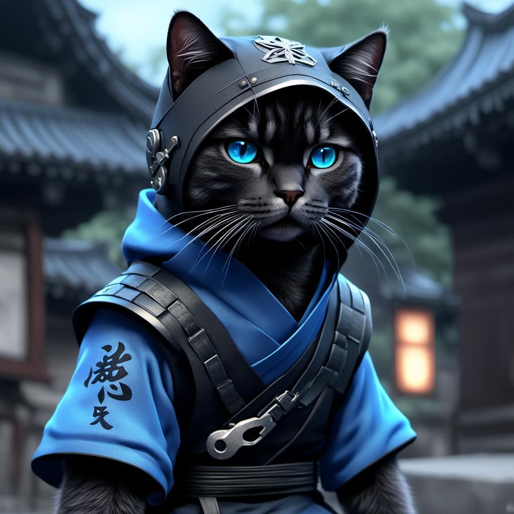 Ninja Cat Realistic Anime. @AloneMARLA - AI Generated Artwork ...
