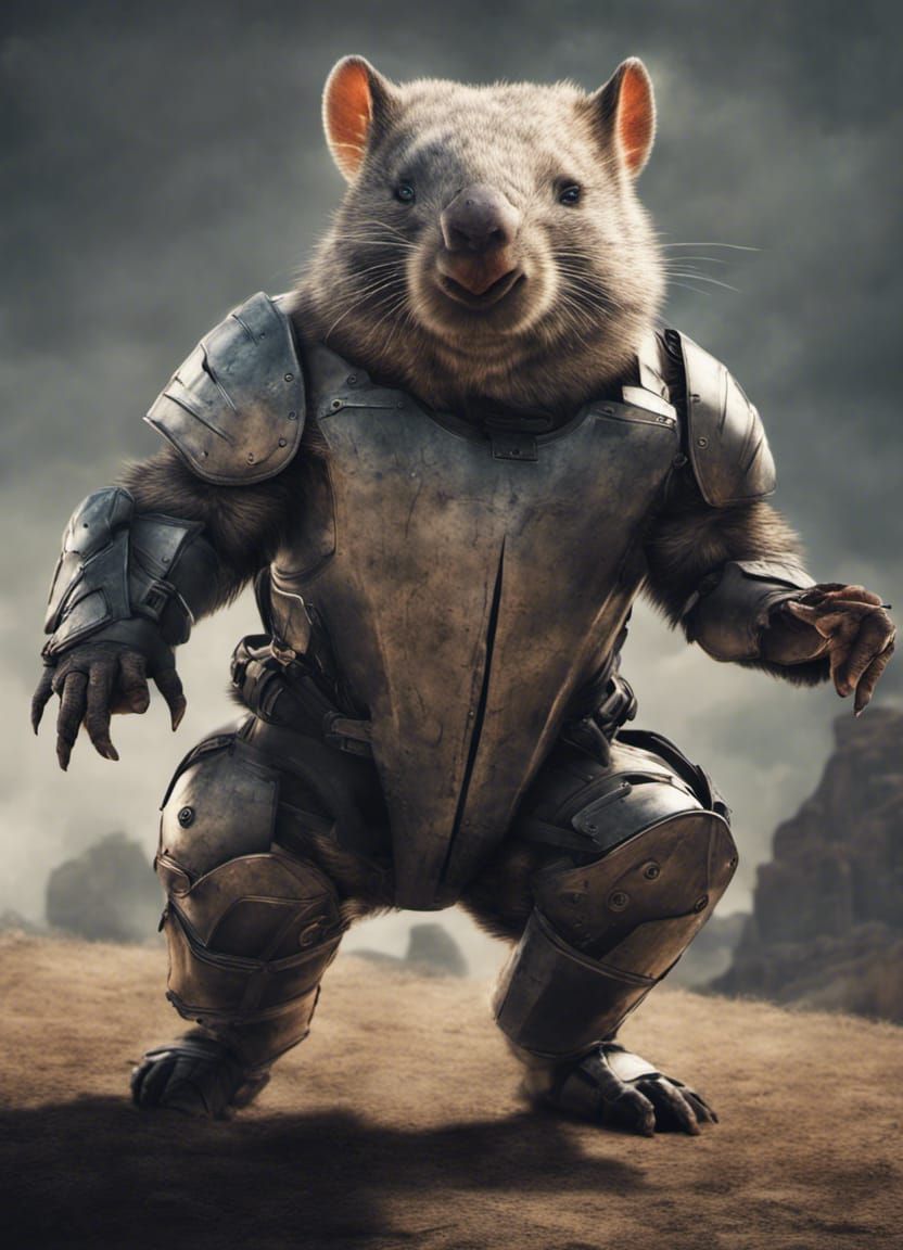 Wombat Warrior - AI Generated Artwork - NightCafe Creator