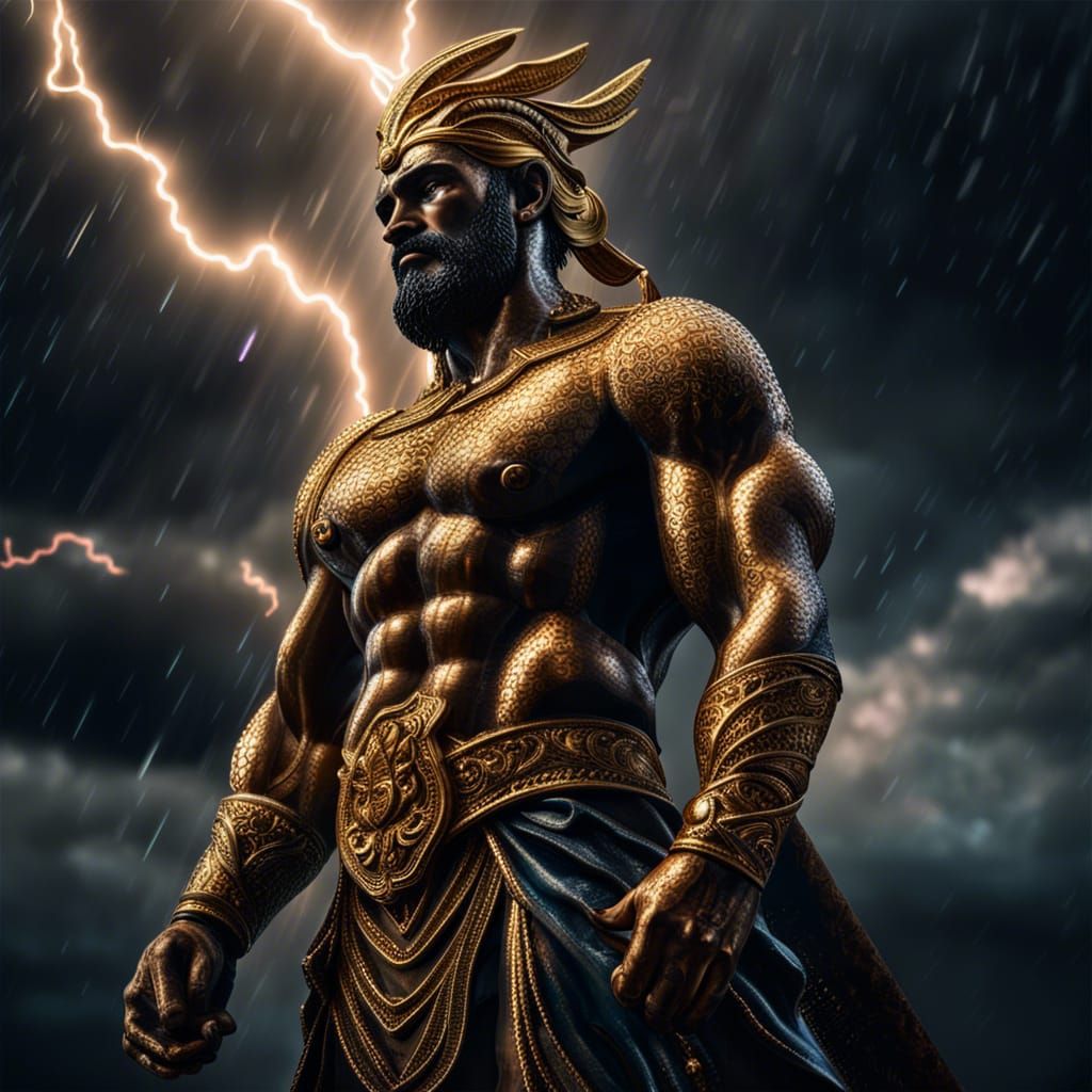 Adad – the God of Storm and Rain - AI Generated Artwork - NightCafe Creator