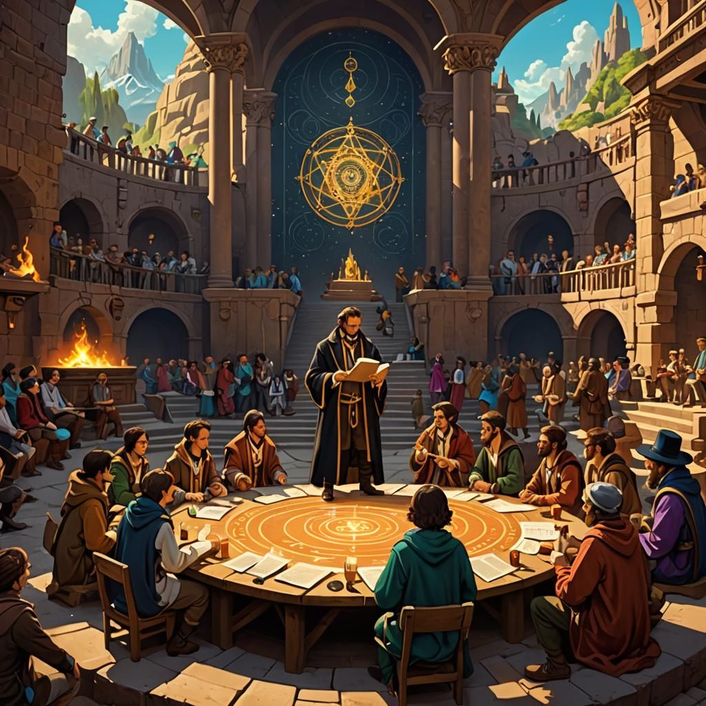 "Alchemy Seminar" (160 BCE) - AI Generated Artwork - NightCafe Creator