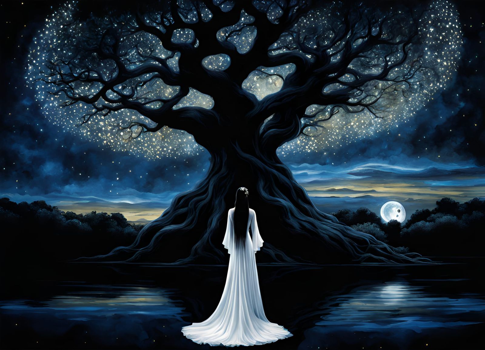 Starlight tree - AI Generated Artwork - NightCafe Creator