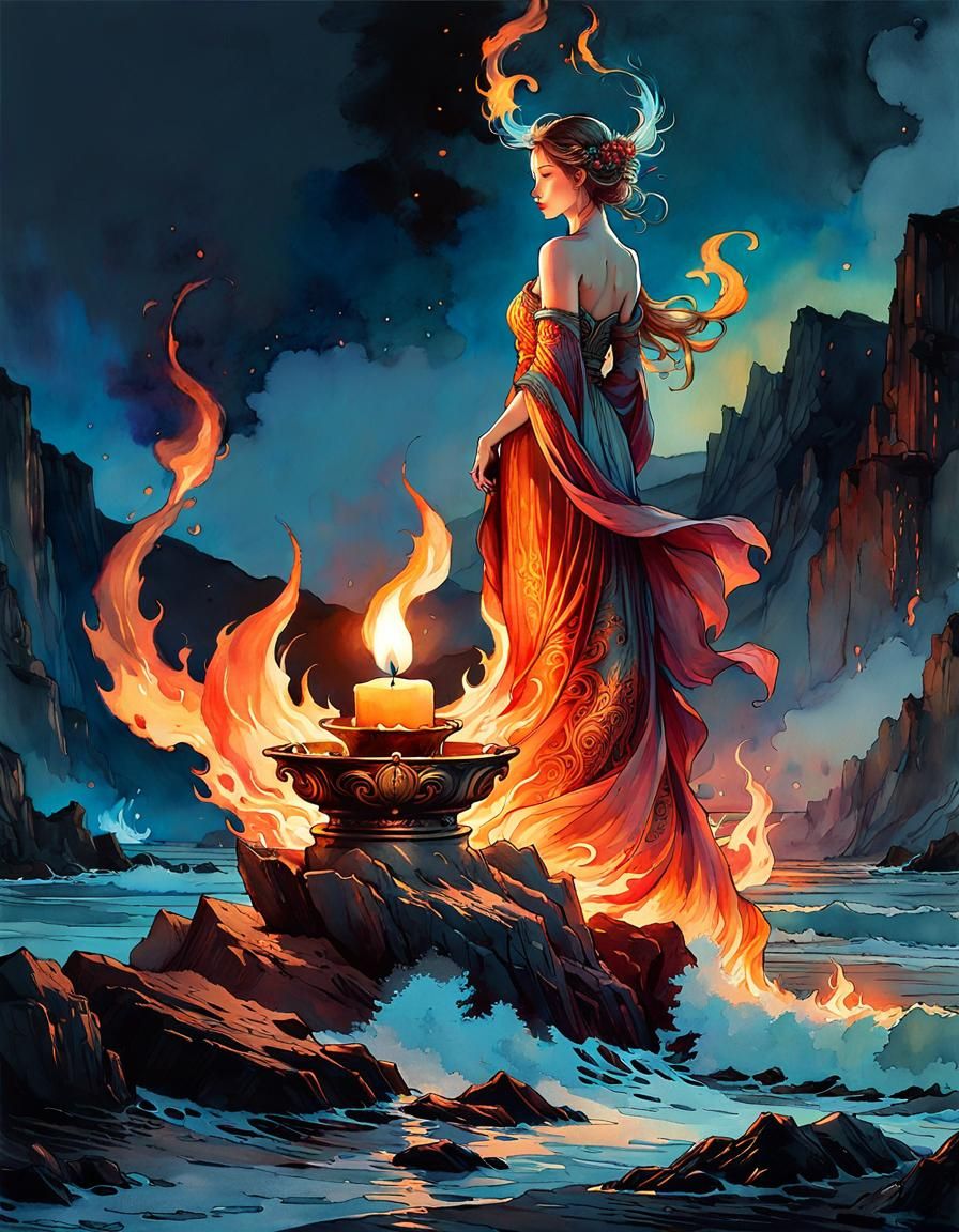 Fire Flames - AI Generated Artwork - NightCafe Creator