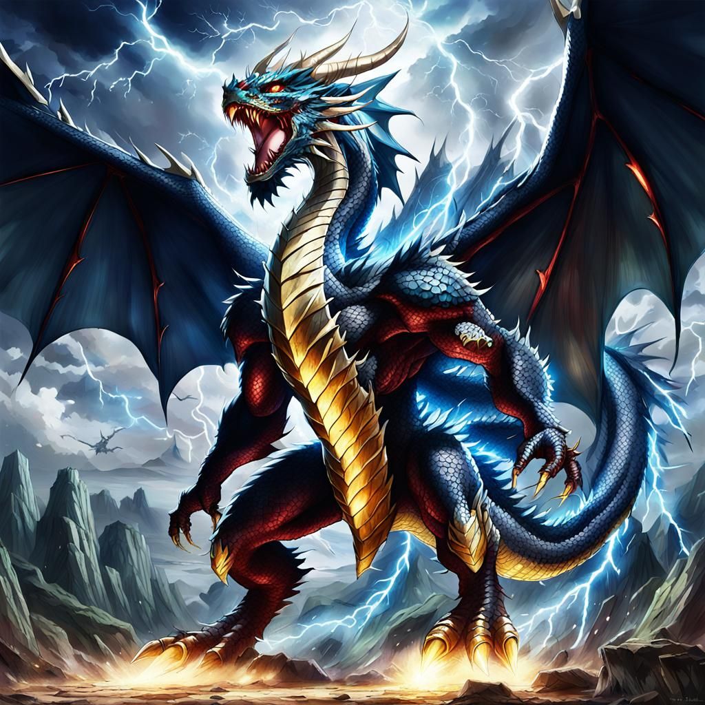 Monsters: 1. Wild Thunder Dragon: A powerful winged creature with ...