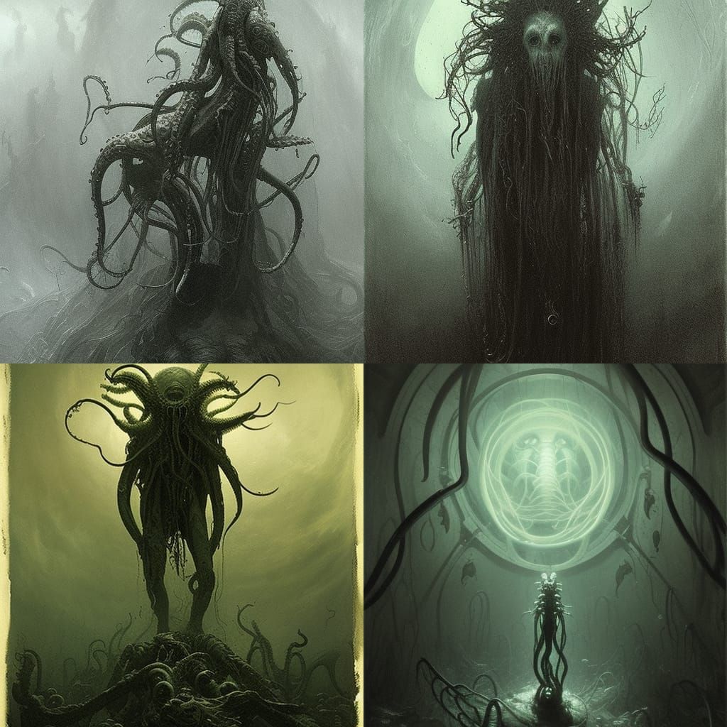 tendrils Lovecraftian alien - AI Generated Artwork - NightCafe Creator