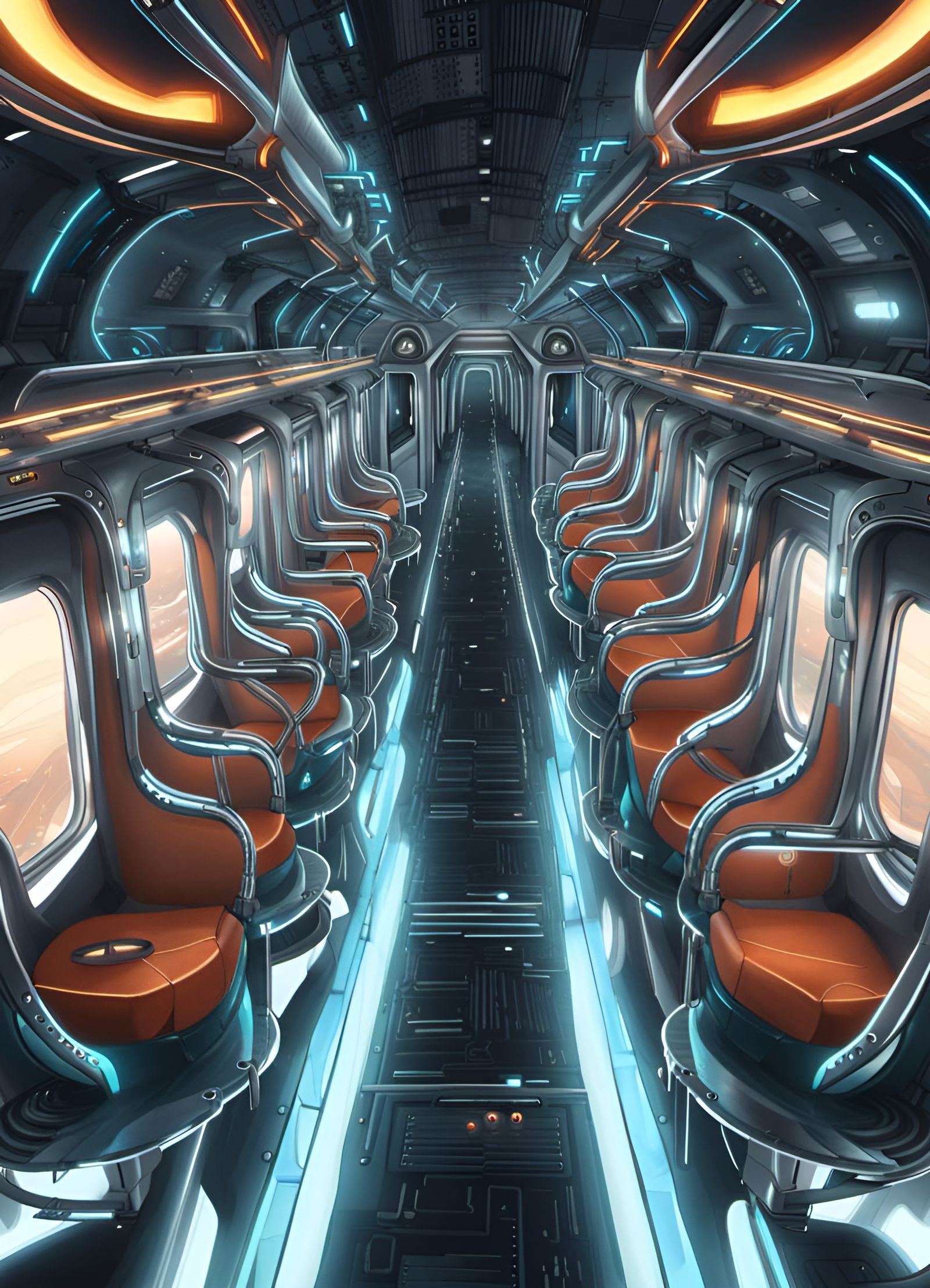 Hyperloop Interior Design v1 - AI Generated Artwork - NightCafe Creator