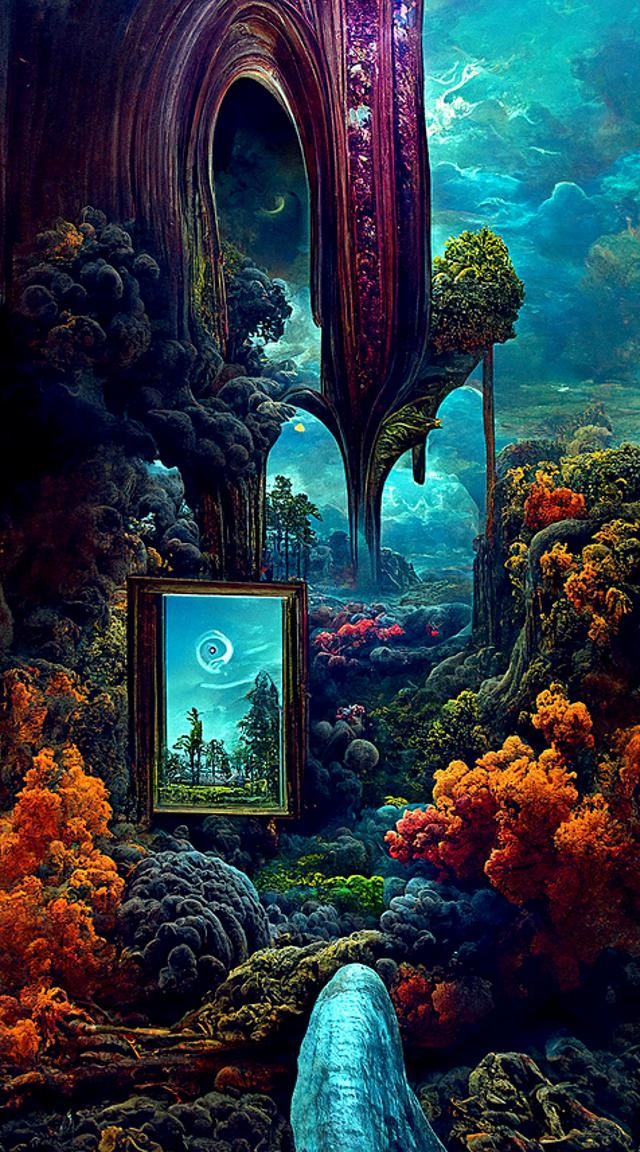 A beautifully strange painting by Benoit B. Mandelbrot, Martin Johnson ...