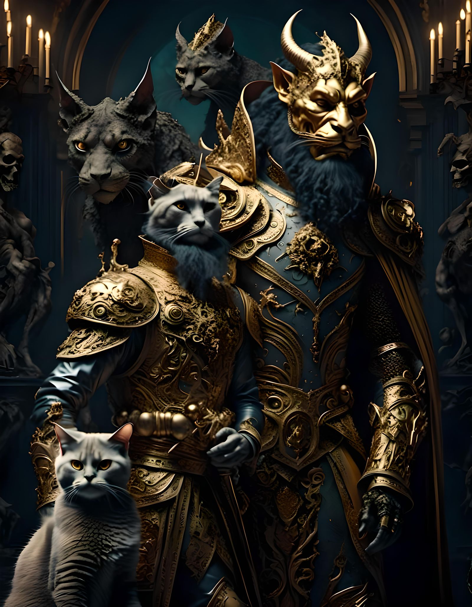 All Hail The Cat Lords! - AI Generated Artwork - NightCafe Creator