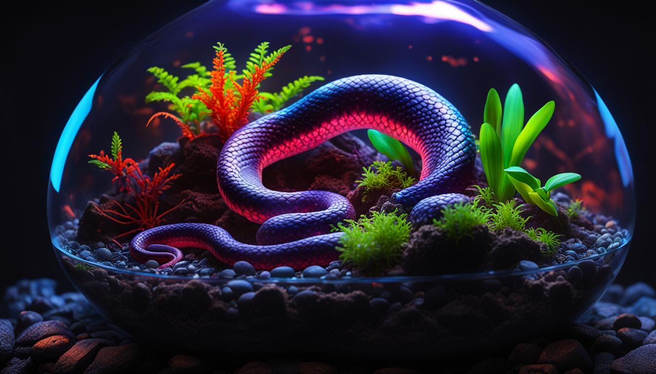 Baby black & red Mamba - AI Generated Artwork - NightCafe Creator