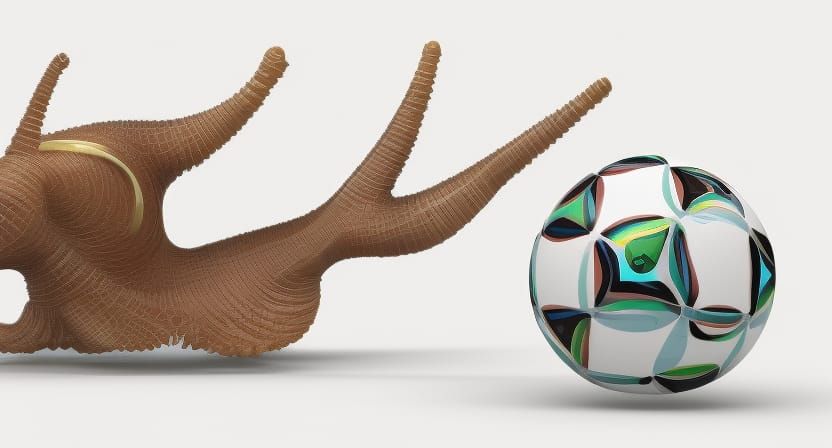 world cup football match of snails hyperrealism Cinema 4D dreamcore ...